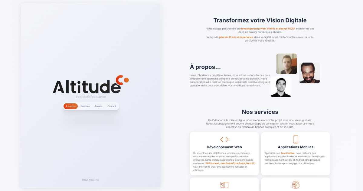 Altitude-Co - Agence Web Freelance | Développement Web & Mobile à Grenoble